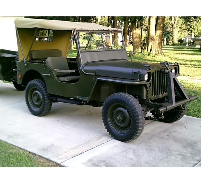1943 Willys MB and 1951 Dunbar Kapple M-100 Trailer