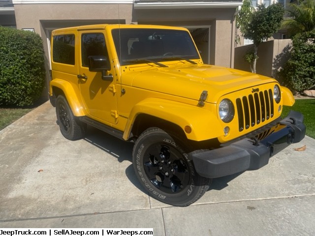 2015 Yellow Jeep Wrangler 2D Altitude Package Edition 1