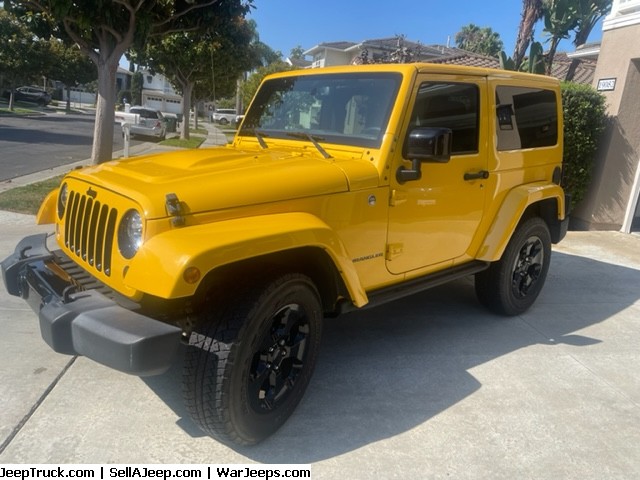 2015 Yellow Jeep Wrangler 2D Altitude Package Edition 2